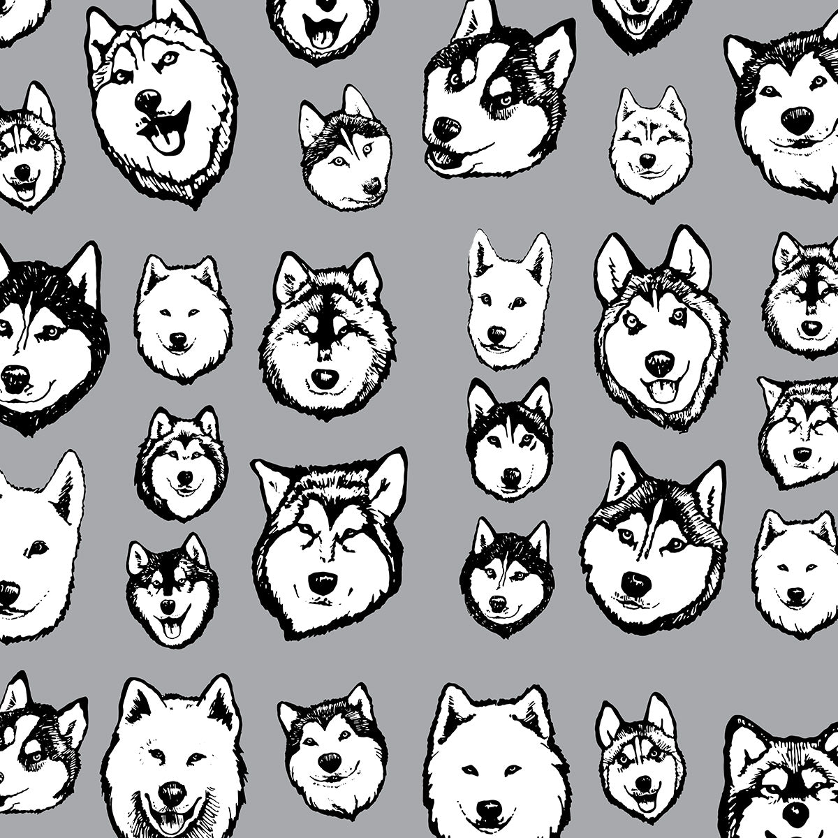 Malamute & Husky Pattern – Rockin Da Dogs